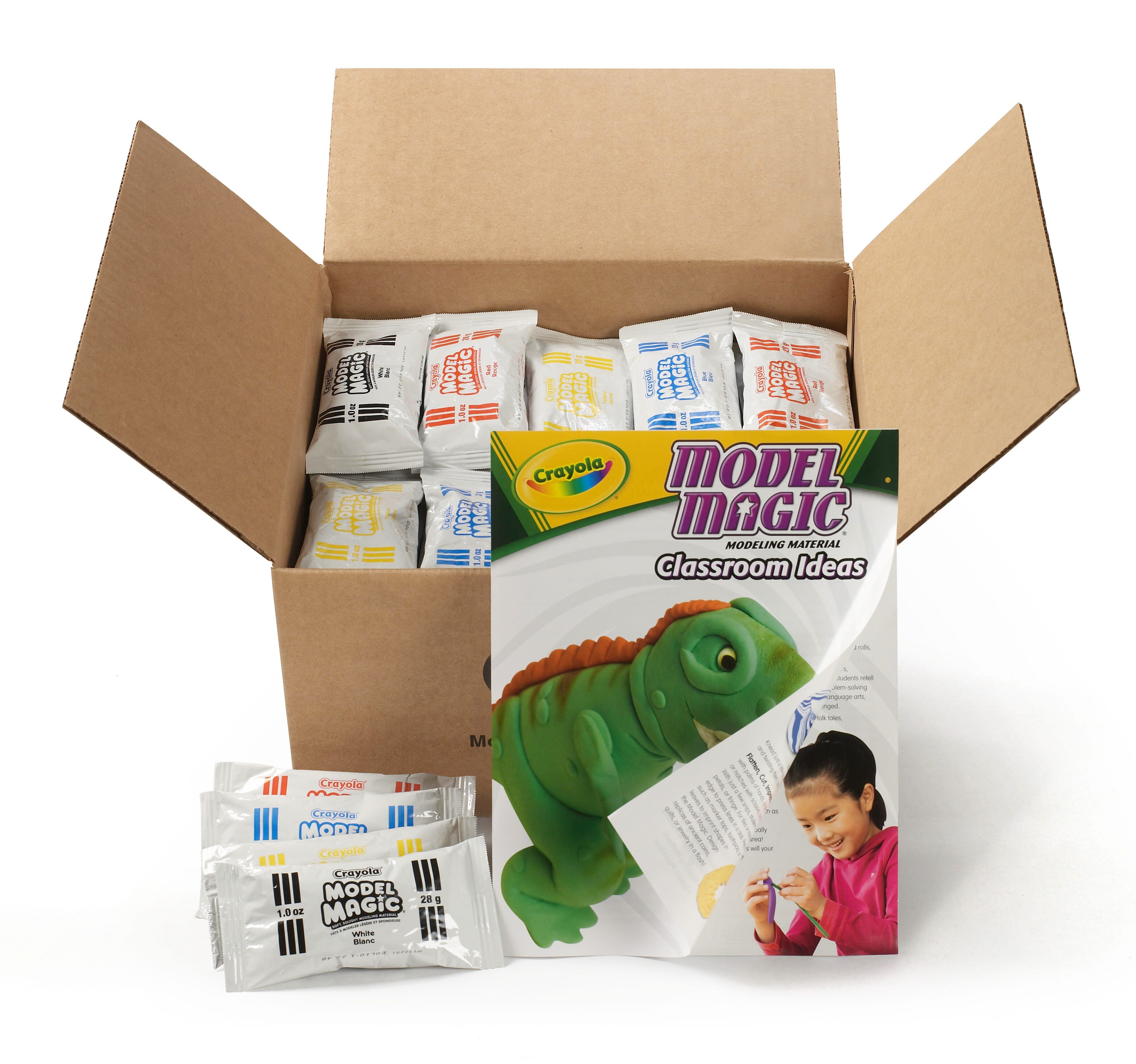 model magic art lessons Crayola Model Magic Modeling Dough Classpack, White, Pack of 75